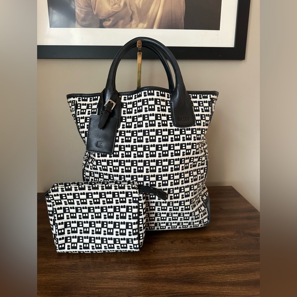 Bally | Bags | Bally B Logo Canvas Tote Pouch | Poshmark
